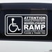 Handicap Wheelchair Ramp Access Decal - Disabled Car Decal - Handicap ...