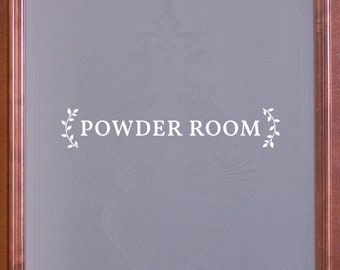 Powder Room Decal | Etsy