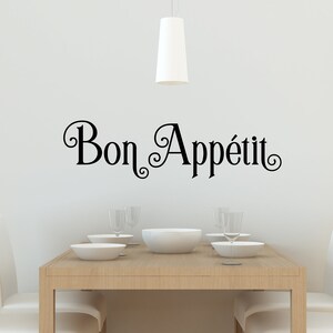 Ornamental Bon Appetit Decal - Bon Appetit Sticker - Kitchen Decor ...