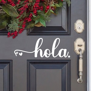 Cursive Hola Heart Vinyl Decal Hola Vinyl Sticker Hola - Etsy