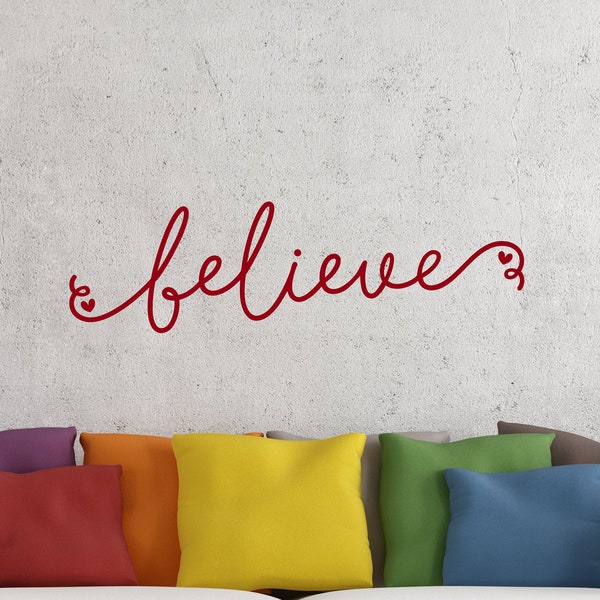 Believe Wall Decal - Etsy