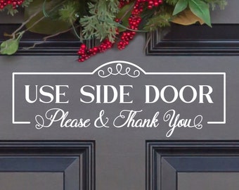 Please Use Side Door Decal - Etsy