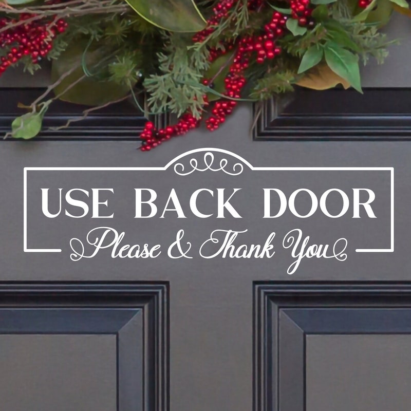 Back Door Sign - Etsy