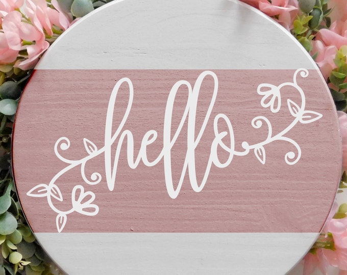 Hello Front Door Vinyl Decal, New Home Decor, Front Door Welcome, Entry ...