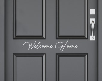 Welcome Home Vinyl Wall Decal Welcome Wall Decal - Etsy