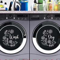 Wash and Dry Decals - Set of 2 Decals, Laundry Room Decals, Laundry ...