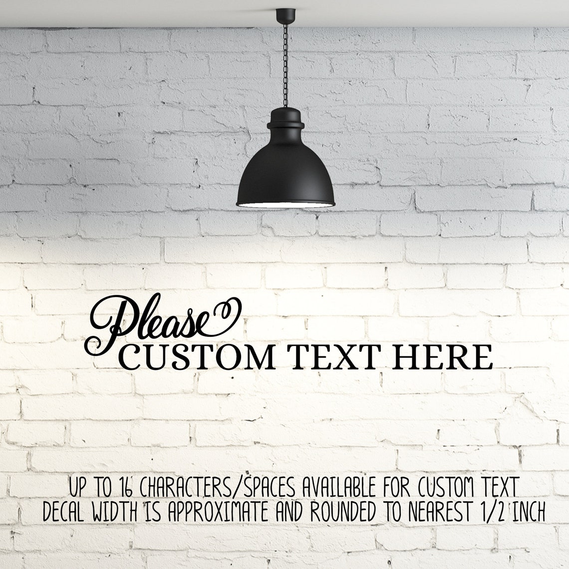 CUSTOM Elegant Please Custom Text Here Vinyl Decal custom - Etsy