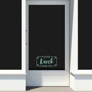 Framed Please Knock Vinyl Decal please Knock Sticker please - Etsy