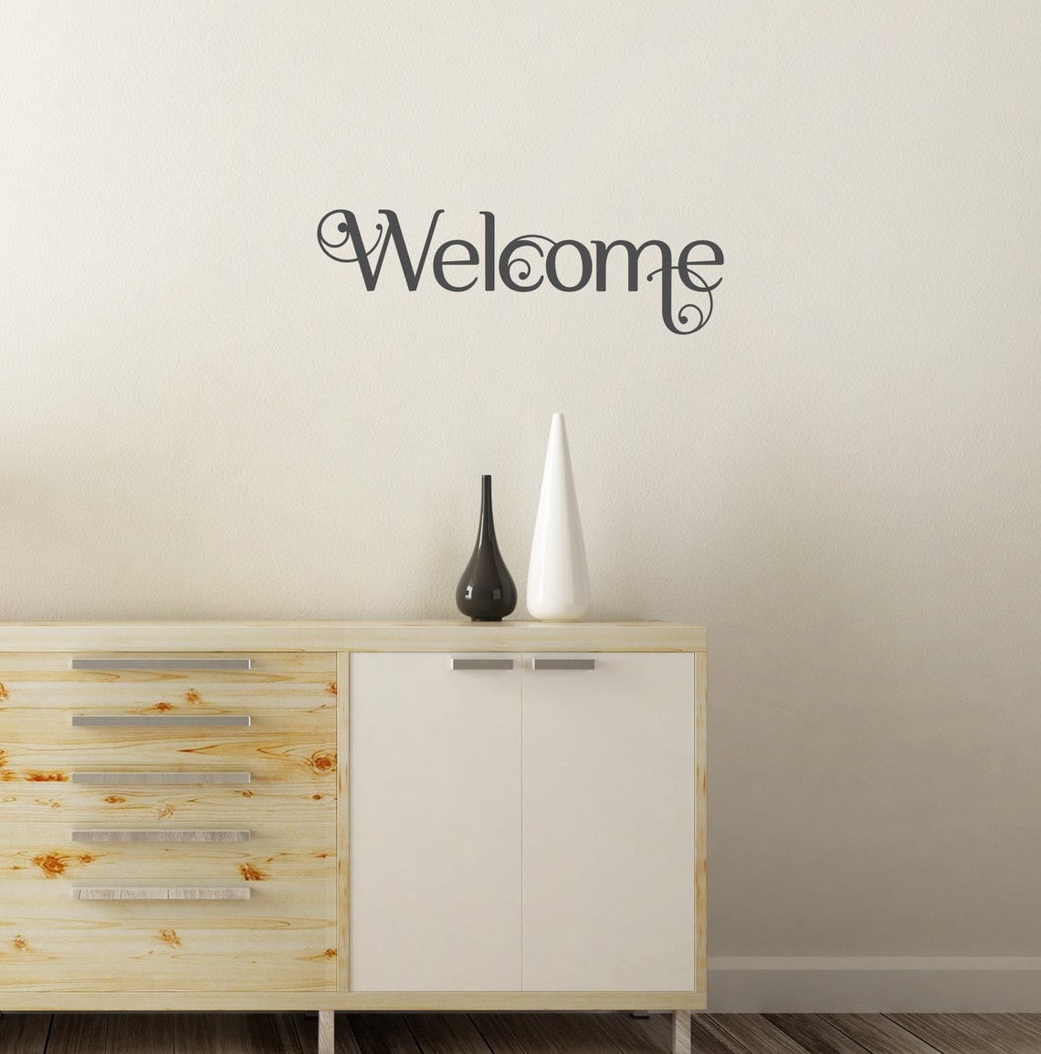 Scrolling Welcome Vinyl Decal Welcome Vinyl Sticker - Etsy