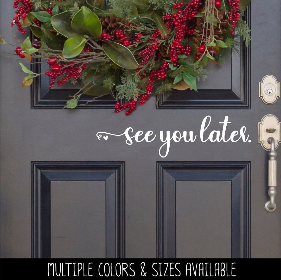 Cursive See You Later Heart Decal - See You Later Sticker - See You ...