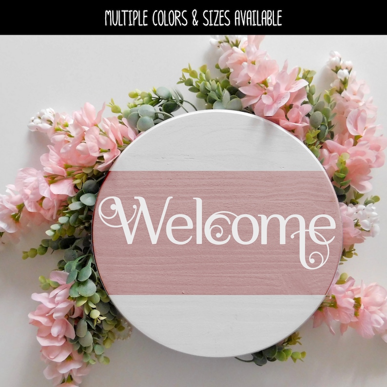 Scrolling Welcome Vinyl Decal - Welcome Vinyl Sticker - Welcome Door ...
