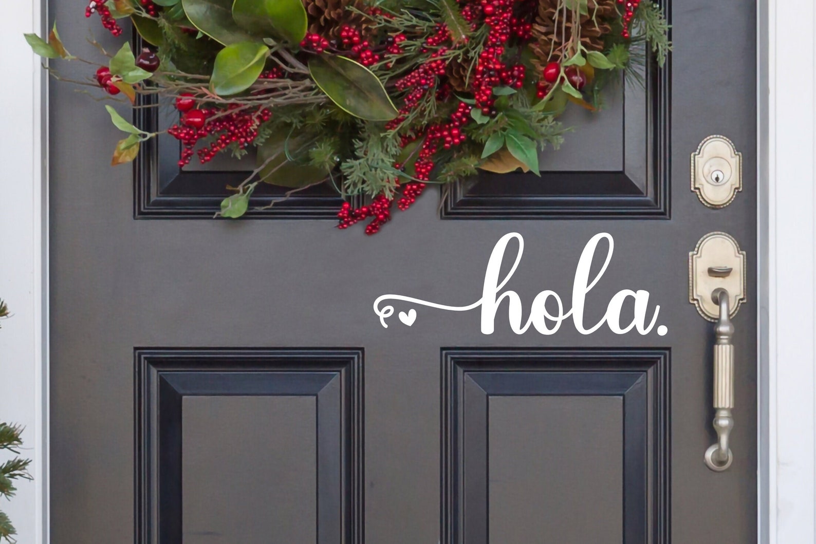 Cursive Hola Heart Vinyl Decal Hola Vinyl Sticker Hola - Etsy