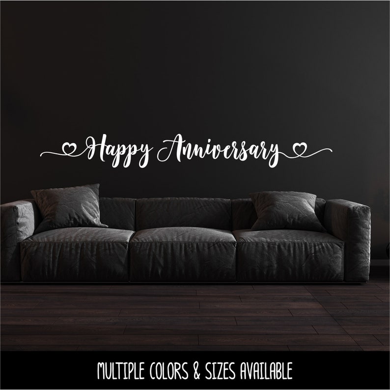 Happy Anniversary Vinyl Decal Happy Anniversary Sticker - Etsy
