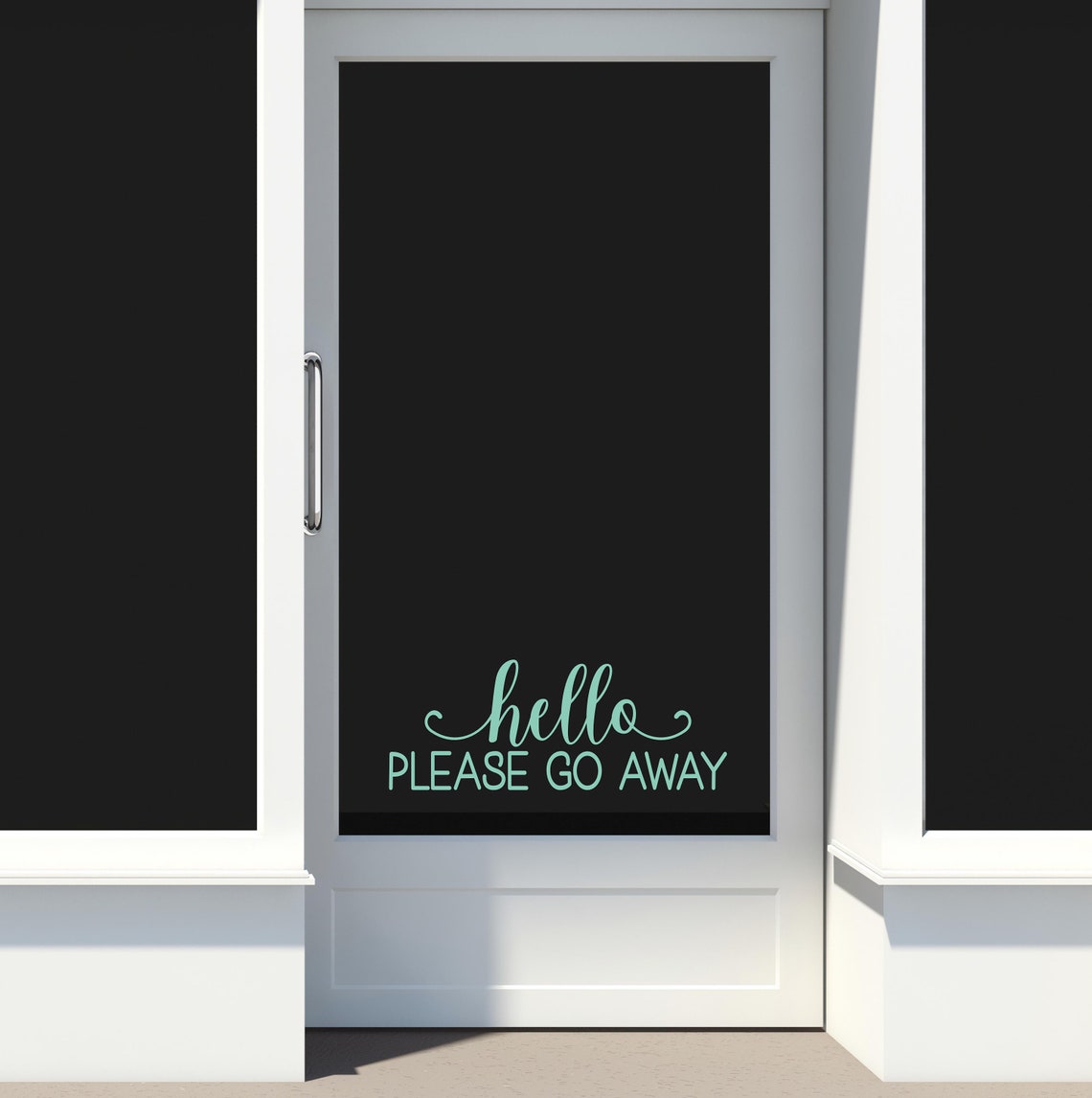 Hello Please Go Away Funny No Soliciting Decal - Funny Please Go Away ...