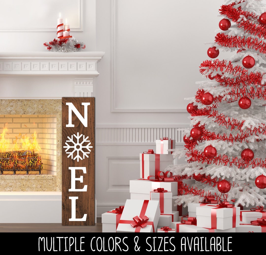 Vertical Noel Snowflake Vinyl Decal Sticker- Christmas Holiday Decor - Etsy