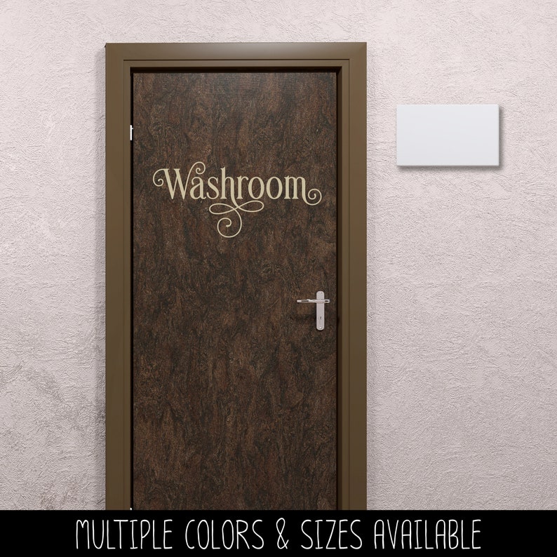 Ornamental Washroom Vinyl Decal Washroom Sticker Washroom | Etsy