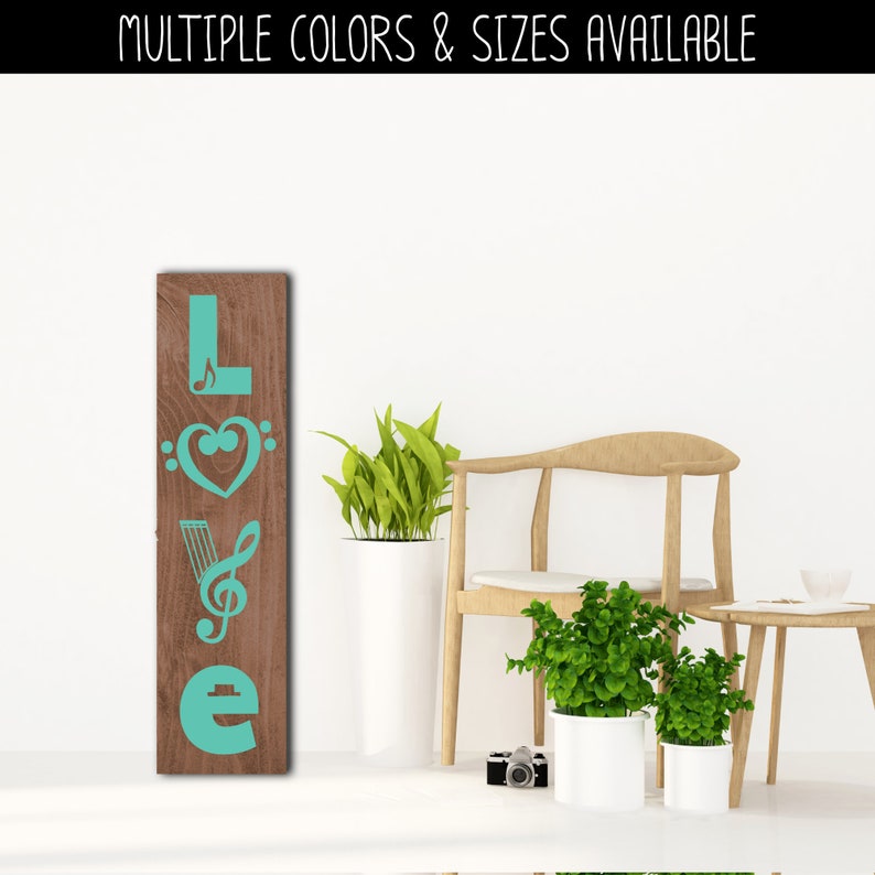Vertical Musical Love Vinyl Decal - Vertical Musical Love Vinyl Sticker ...