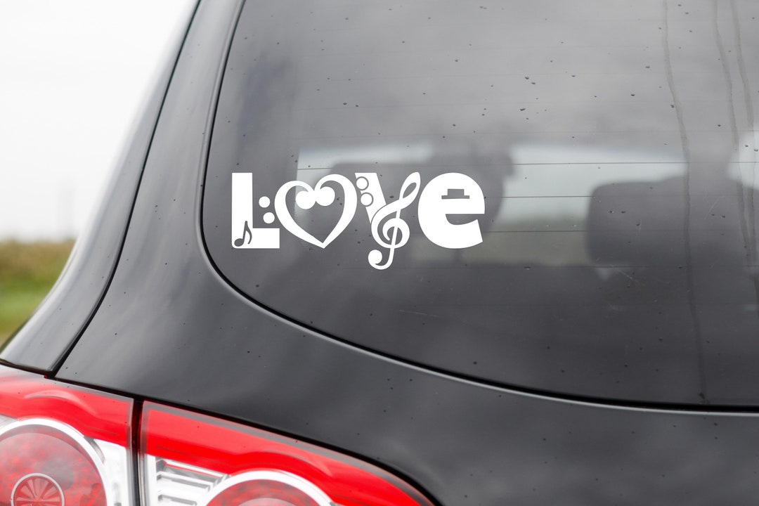 Music Love Vinyl Decal Music Decal Music Car Decal Music Laptop Sticker ...
