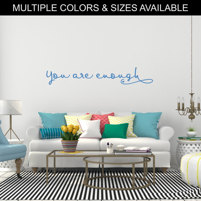 Cursive You Are Enough Vinyl Decal You Are Enough Vinyl - Etsy