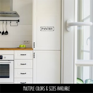 Self-service 24 Hours Pantry Decal - Kitchen Pantry Sticker - Food ...