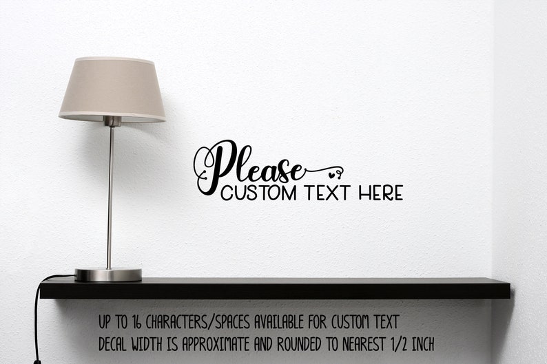 CUSTOM Please Custom Text Here Vinyl Decal custom Please and - Etsy