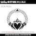 Claddagh Ring Friendship Loyalty Love Vinyl Decal - Claddagh Sticker ...