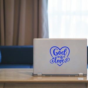 God is Love Heart Vinyl Decal - God is Love Heart Sticker - God is Love ...
