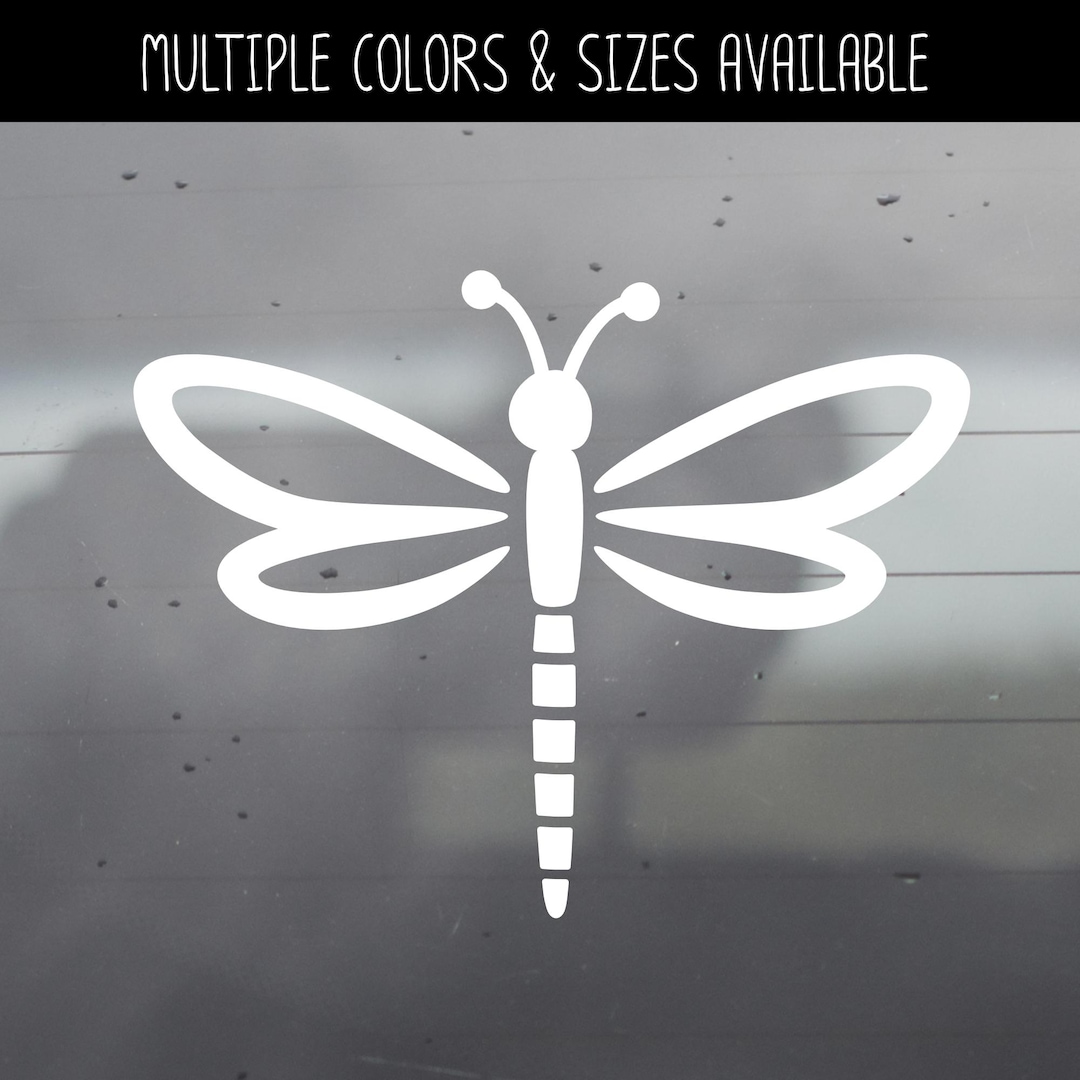 Cute Dragonfly Decal – Nature-inspired Vinyl Sticker for Doors, Cars ...