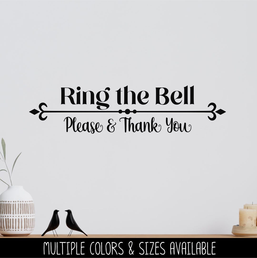 Ring the Bell Vinyl Decal, Ring the Bell Sticker, Ring the Bell Decal ...