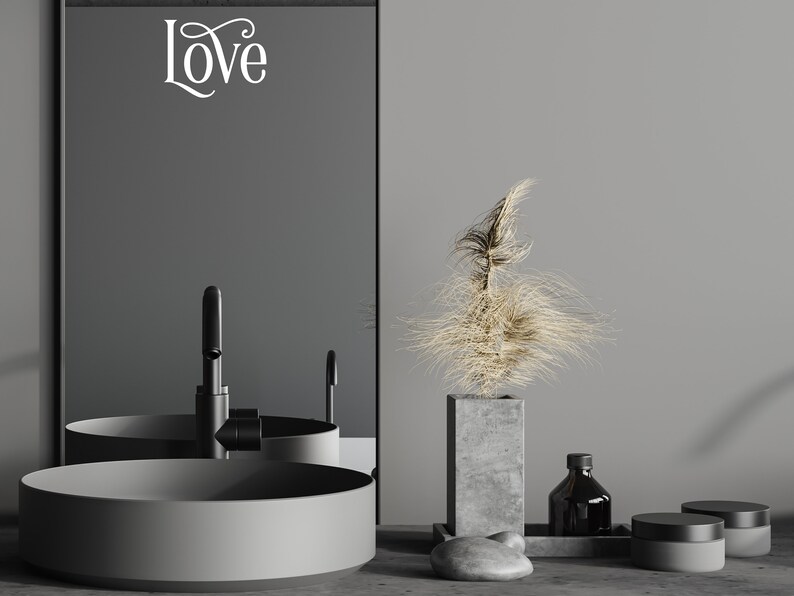 Ornamental Love Decal - Love Car Decal - Love Sticker - Love Wall Vinyl ...