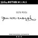 Cursive You Are Enough Vinyl Decal - You Are Enough Vinyl Sticker- You ...