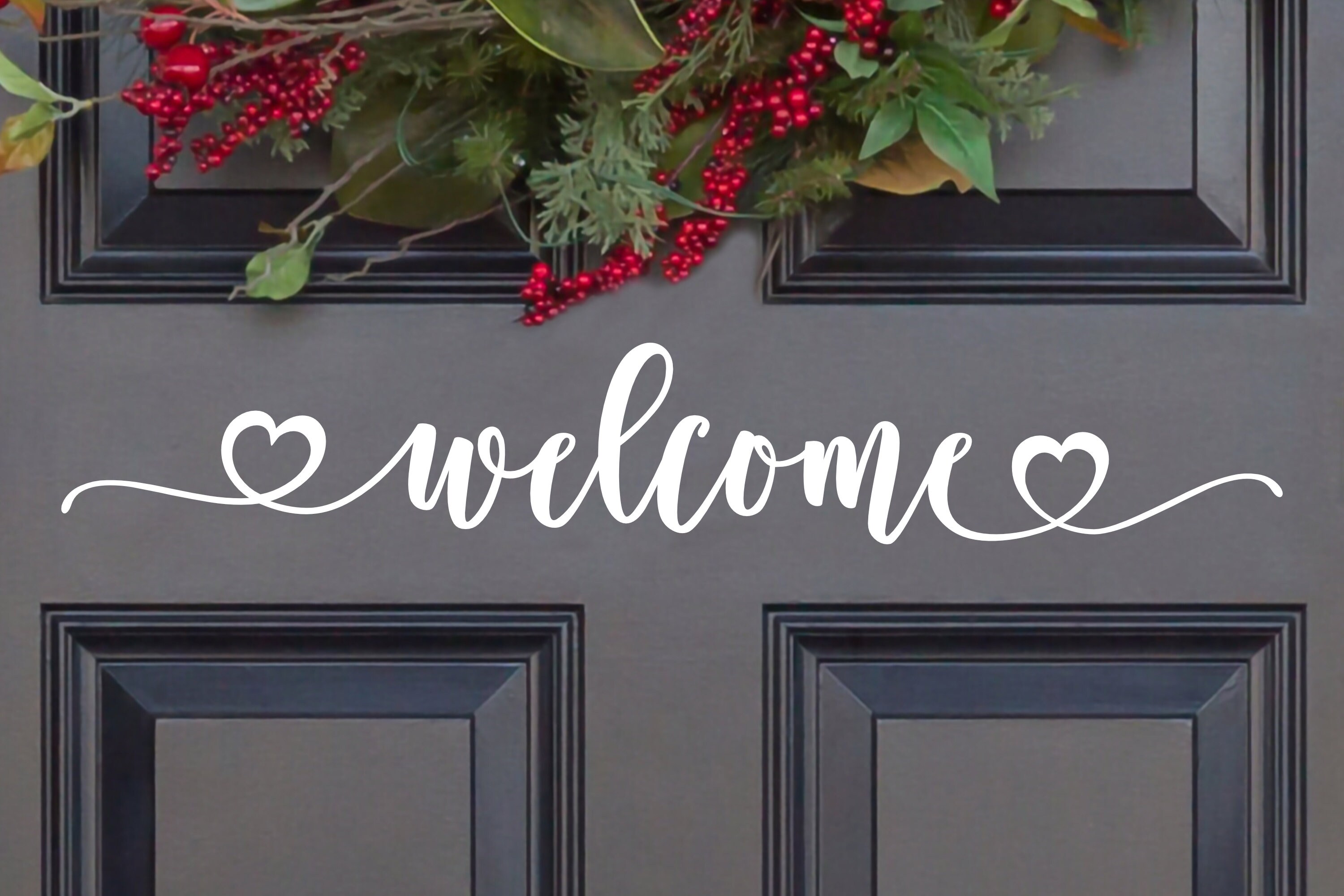 Welcome Hearts Vinyl Decal Welcome Vinyl Sticker Welcome - Etsy.de