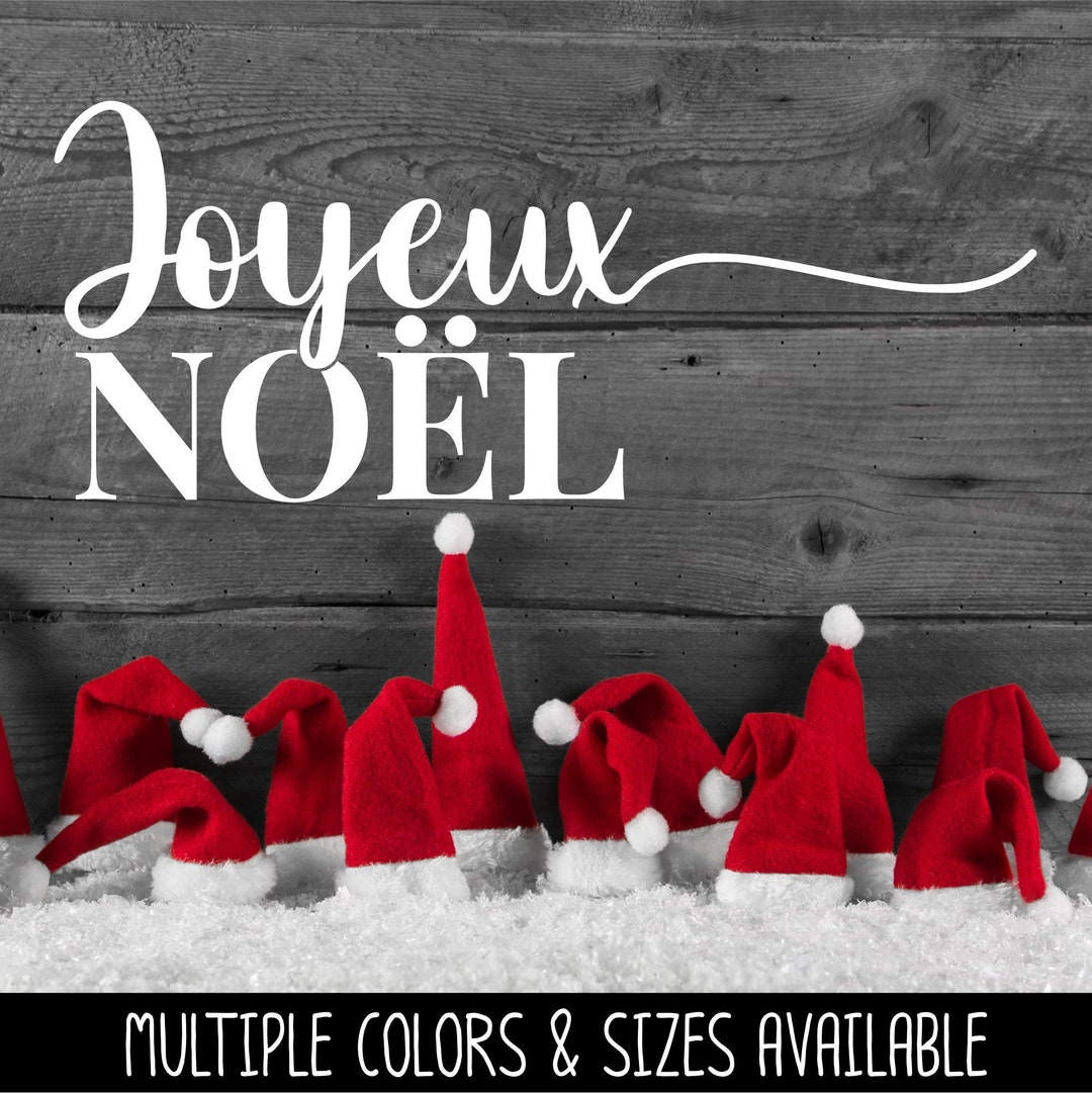 Joyeux Noel Vinyl Decal - Joyeux Noel Vinyl Sticker - Joyeux Noel Door ...