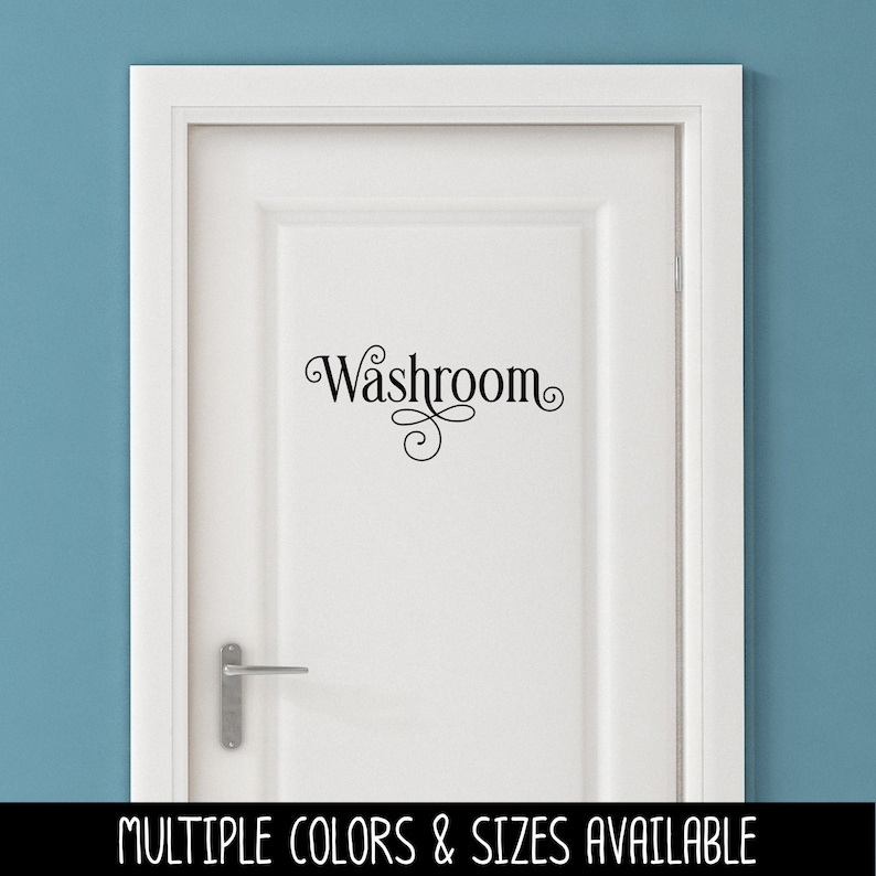 Ornamental Washroom Vinyl Decal Washroom Sticker Washroom - Etsy