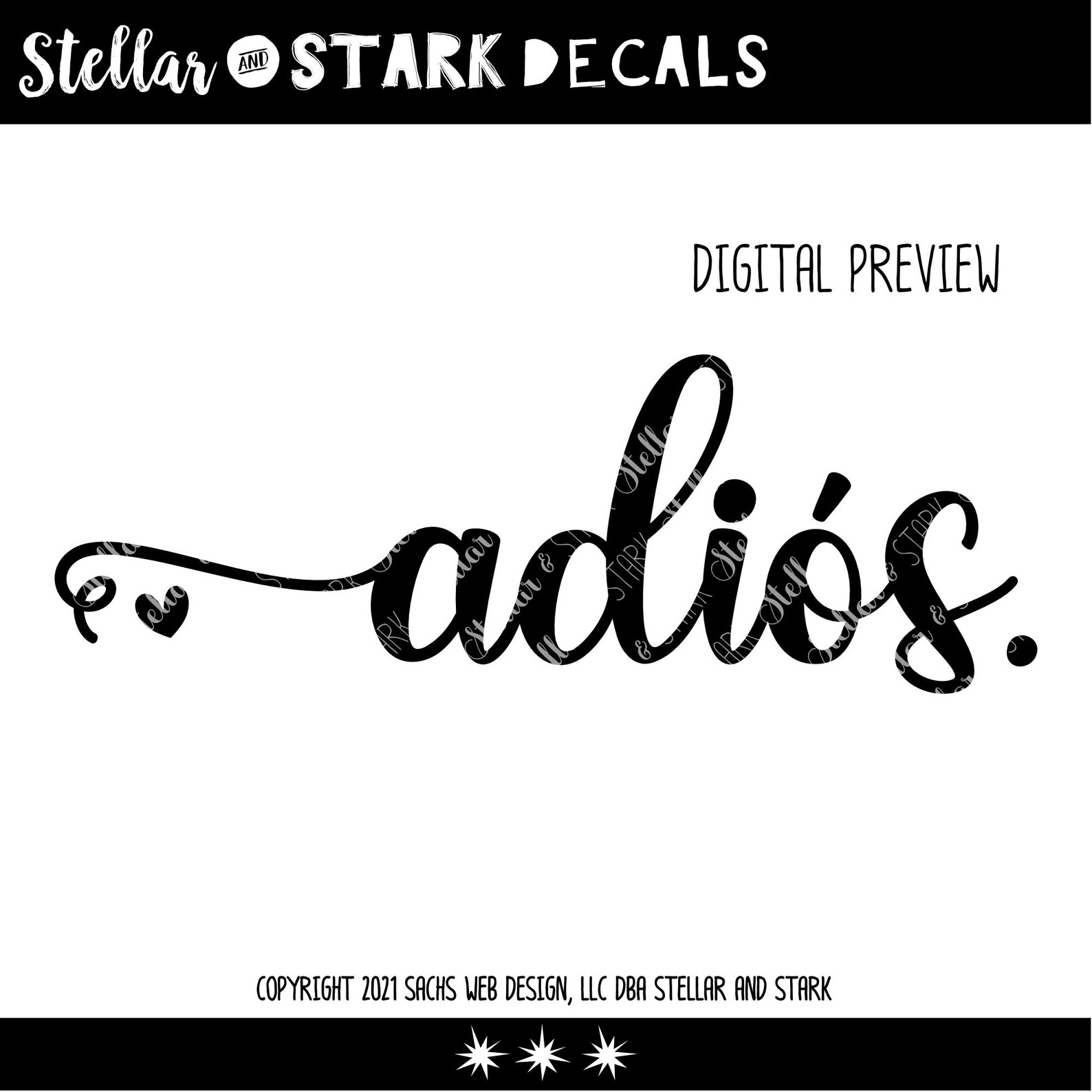 Cursive Adios Heart Decal Adios Sticker Adios Front Door - Etsy España