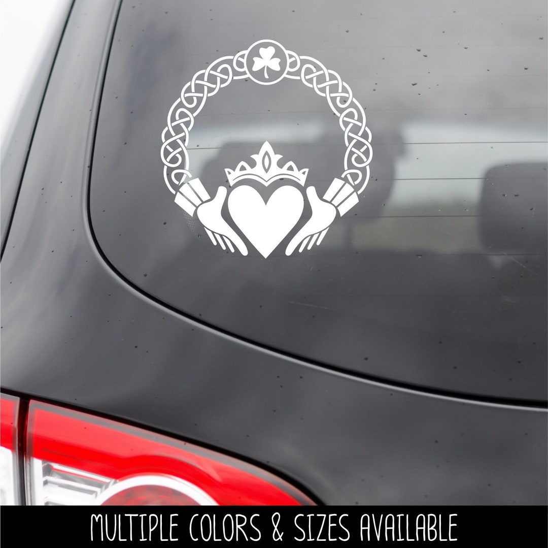 Claddagh Ring Friendship Loyalty Love Vinyl Decal - Claddagh Sticker ...