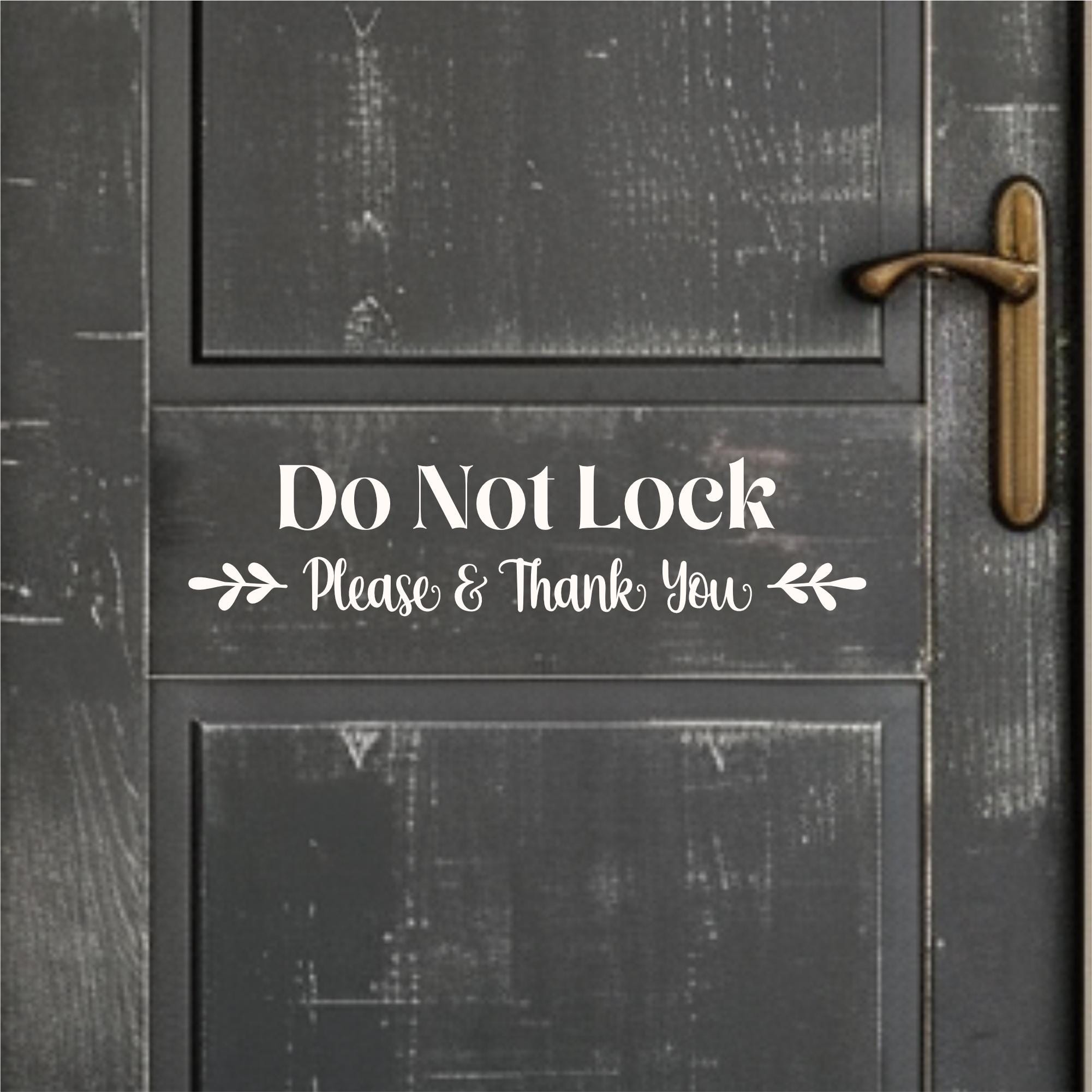 Do Not Lock Please & Thank You Decal - Do Not Lock Sticker - Do Not ...