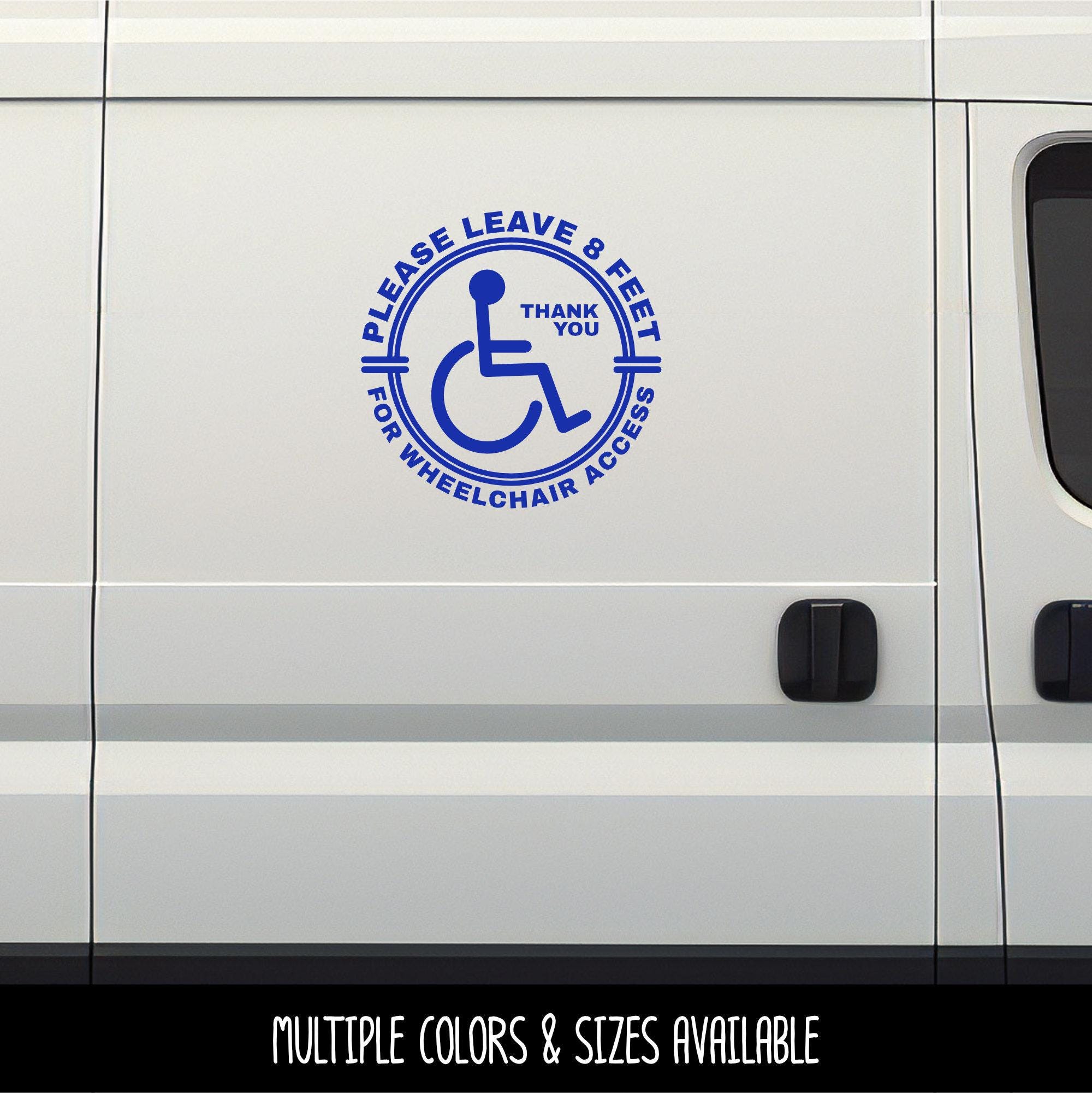 Handicap Wheelchair Ramp Access Badge Decal - Disabled Car Decal ...