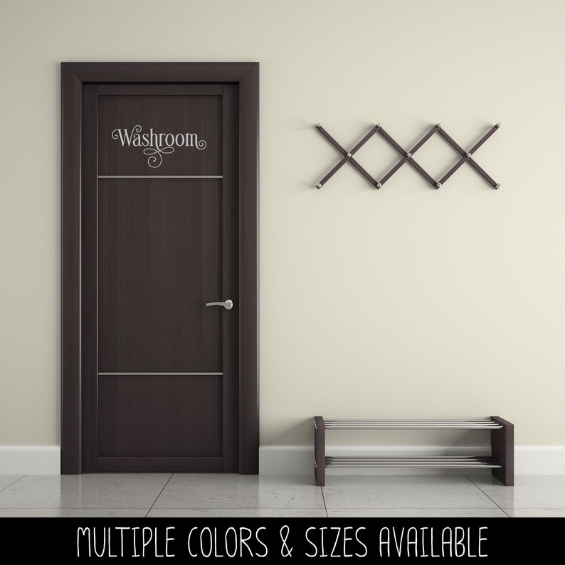 Ornamental Washroom Vinyl Decal Washroom Sticker Washroom - Etsy