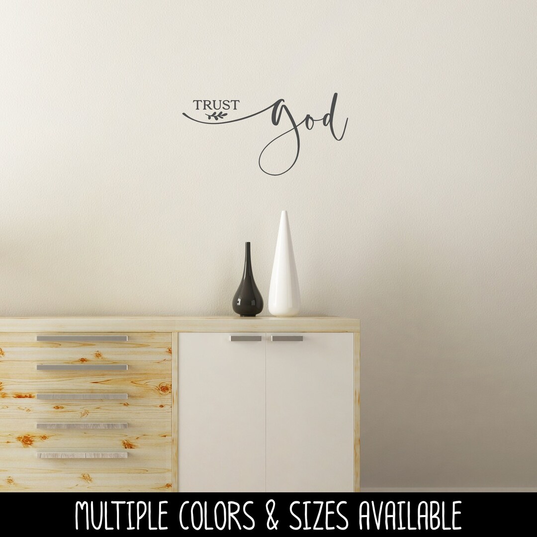 Trust God Vinyl Decal - Trust God Sticker - Bible Decal - Christian ...