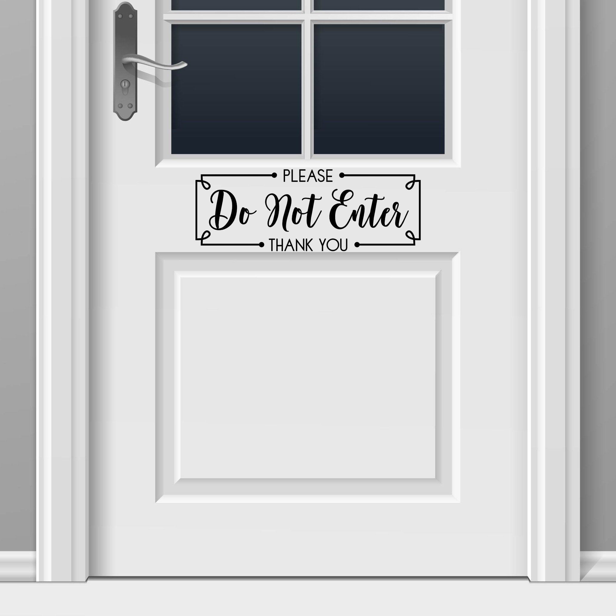 Framed Do Not Enter Please & Thank You Vinyl Decal Please and | Etsy