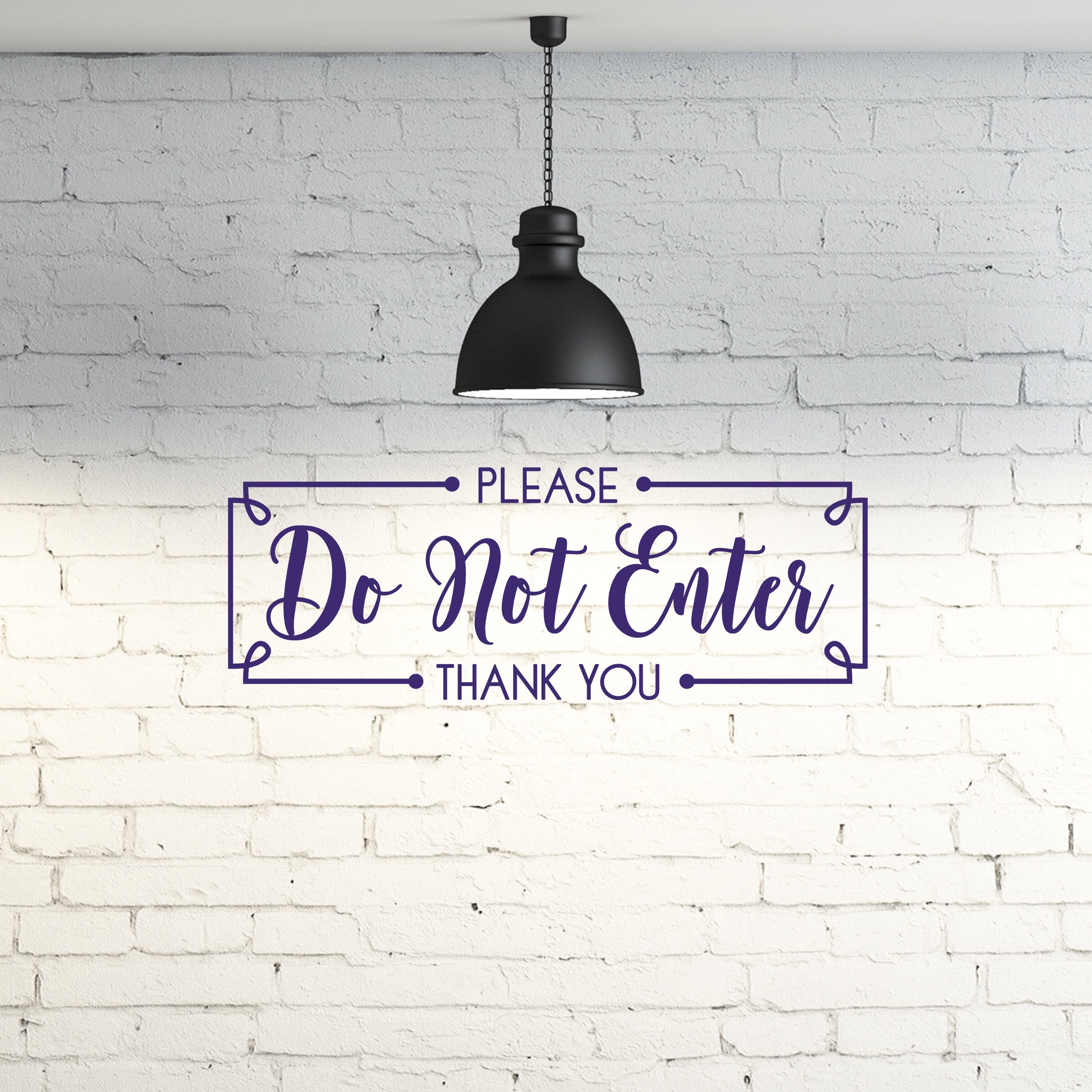 Framed Do Not Enter Please & Thank You Vinyl Decal Please and - Etsy España