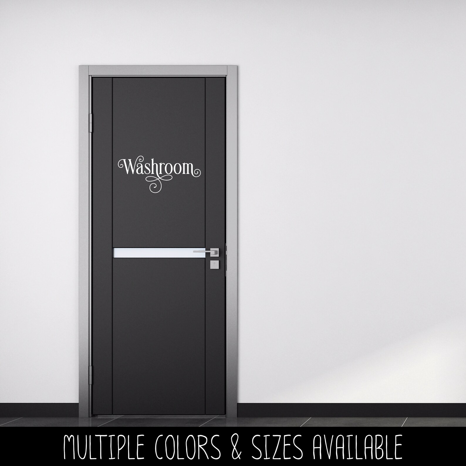 Ornamental Washroom Vinyl Decal Washroom Sticker Washroom - Etsy