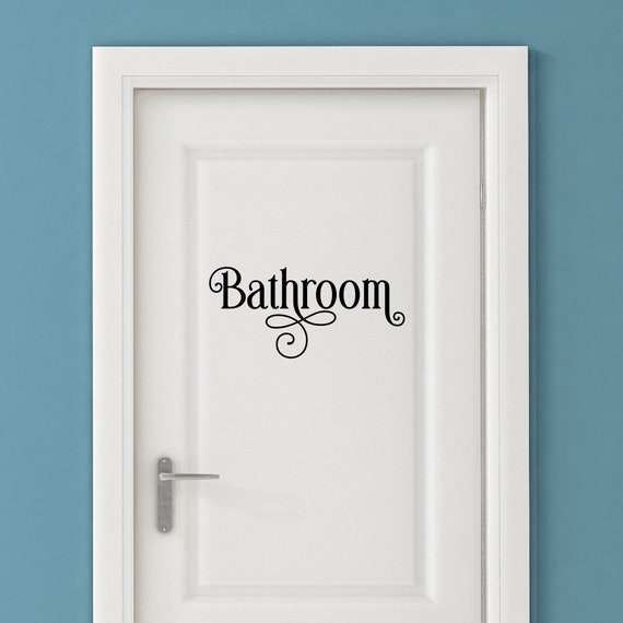 Ornamental Bathroom Vinyl Decal Bathroom Sticker Bathroom - Etsy
