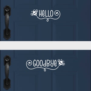 Hello Bumblebee Vinyl Decal Hello Vinyl Sticker Hello Door Decal Hello ...