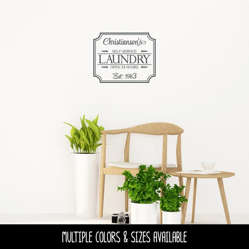 Custom Laundry Decal - Custom Laundry Sticker - Customizable Laundry ...