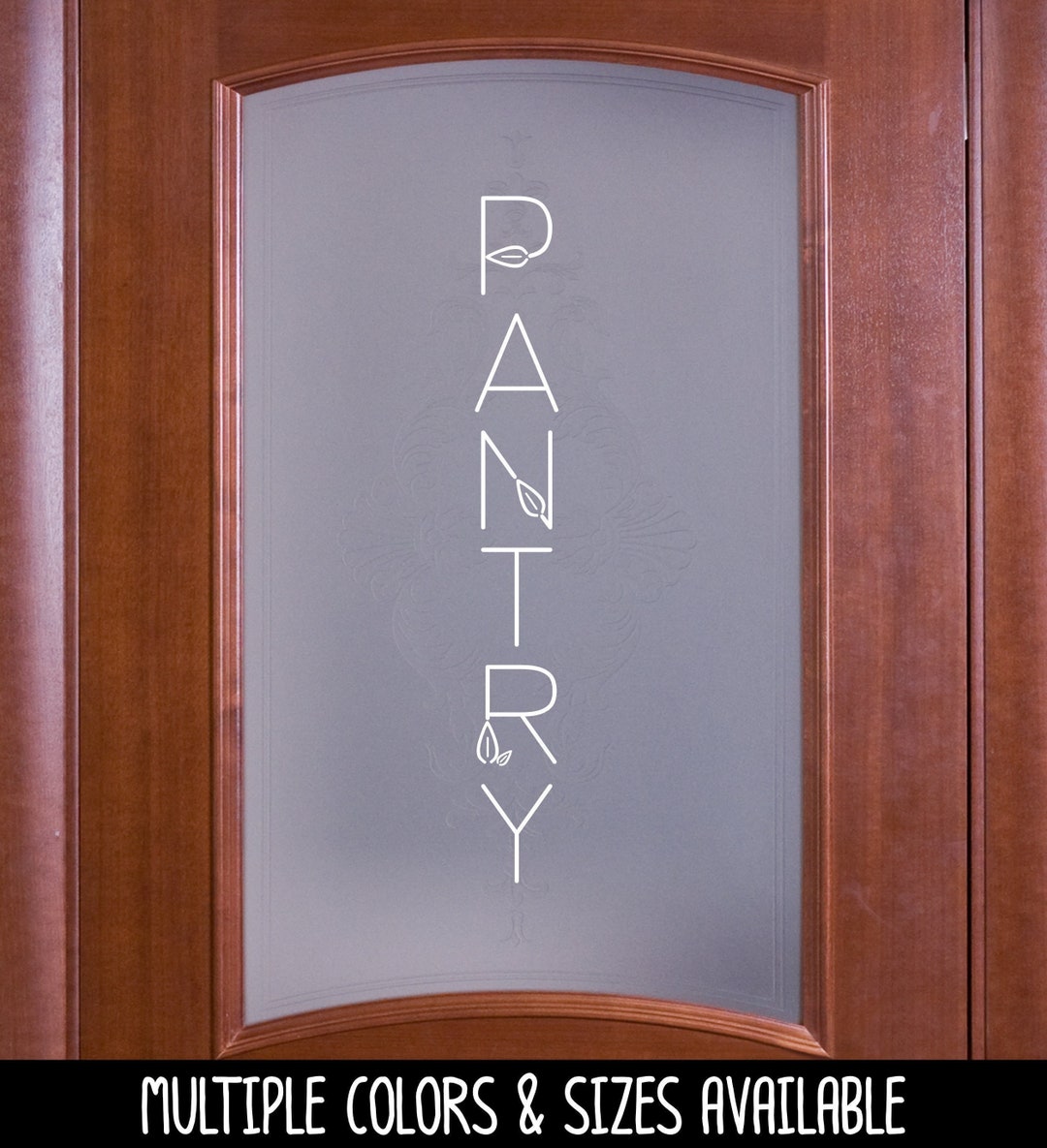 Vertical Pantry Decal With Leaves Kitchen Pantry Sticker Food Pantry ...