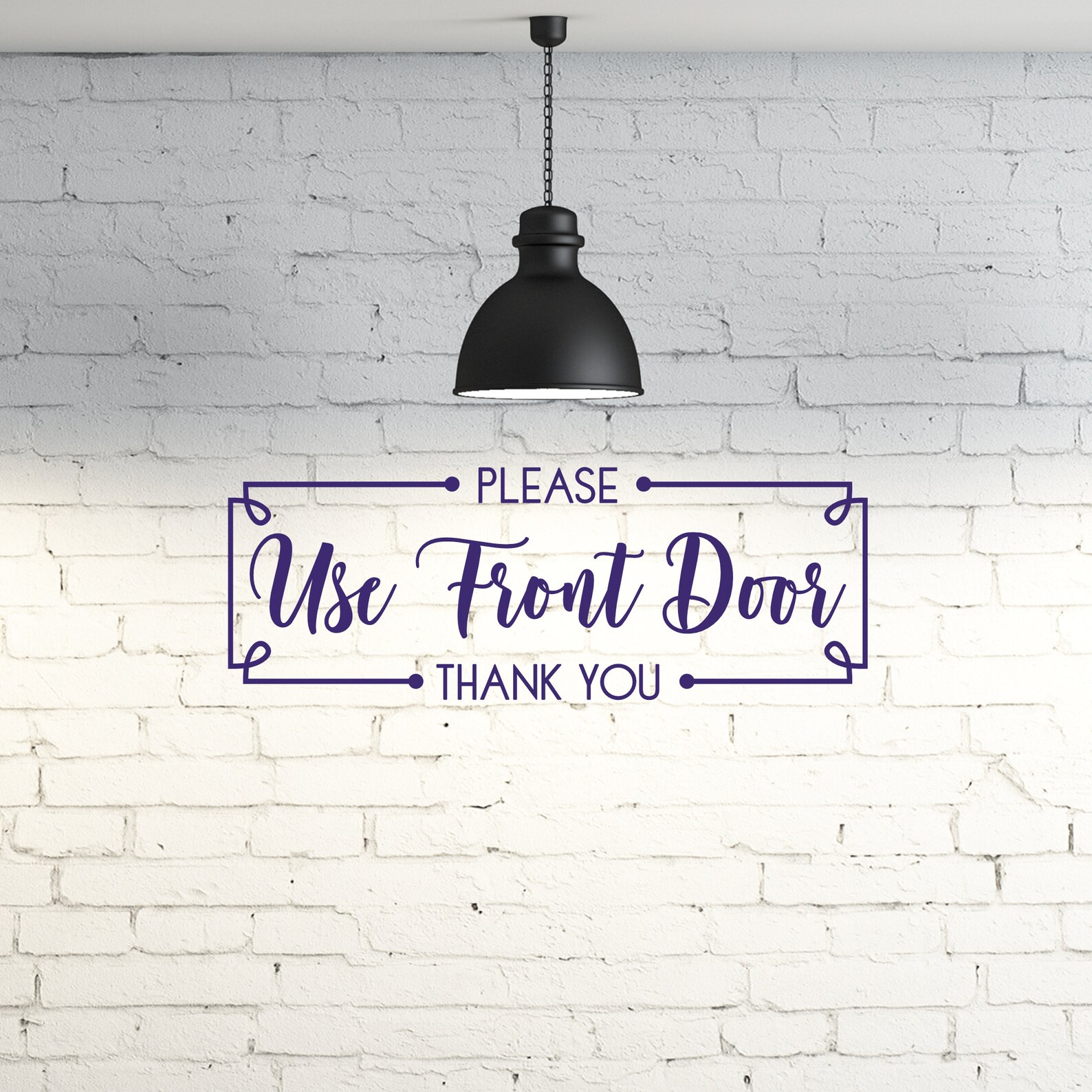 Framed Use Front Door Please & Thank You Vinyl Decal Please - Etsy España