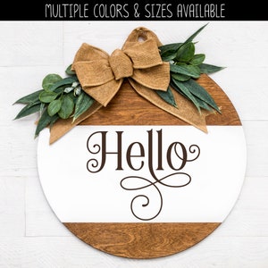 Ornamental Hello Vinyl Decal - Hello Vinyl Sticker - Hello Door Decal ...