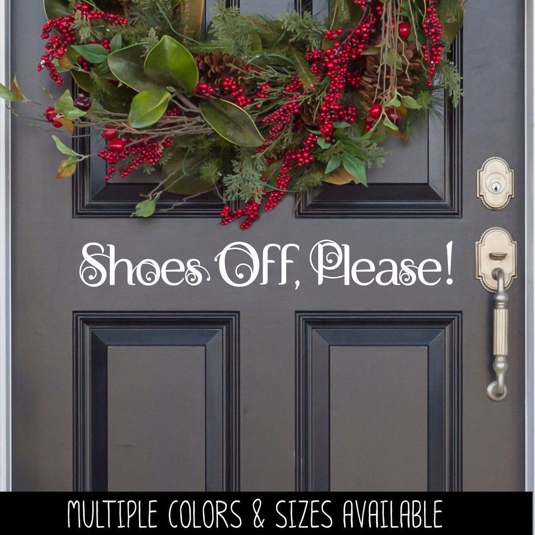 Shoes Off, Please! Vinyl Decal -shoes Off, Please! Vinyl Sticker ...
